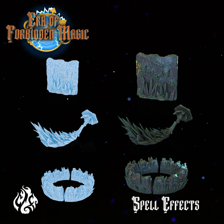 3D Printable Era of Forbidden Magic: Spell Effects by Crippled God Foundry