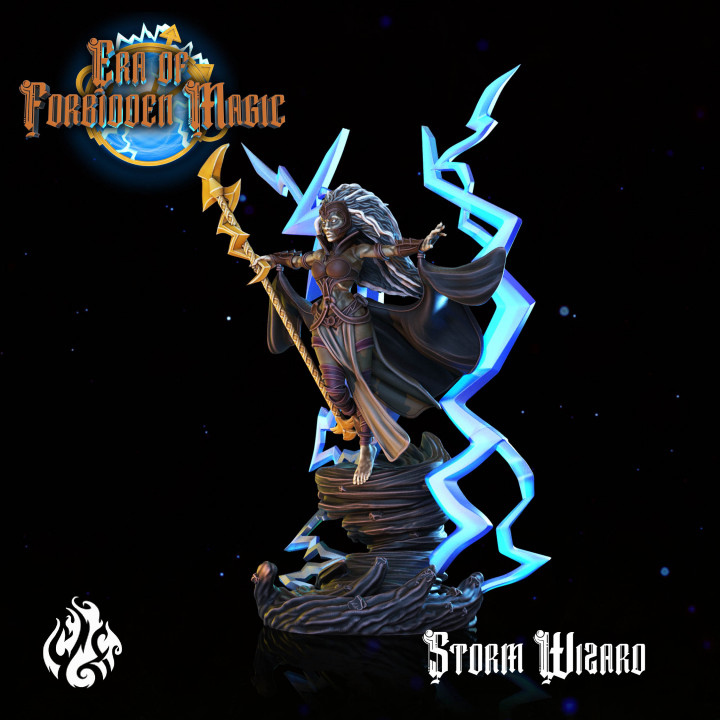 3D Printable Storm Wizard by Crippled God Foundry