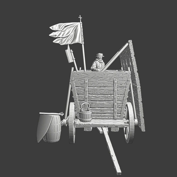 3D Printable Medieval warwagon bundle - Hussite inspired by Northern Crusades Miniatures