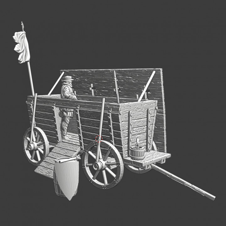 3D Printable Medieval warwagon bundle - Hussite inspired by Northern Crusades Miniatures