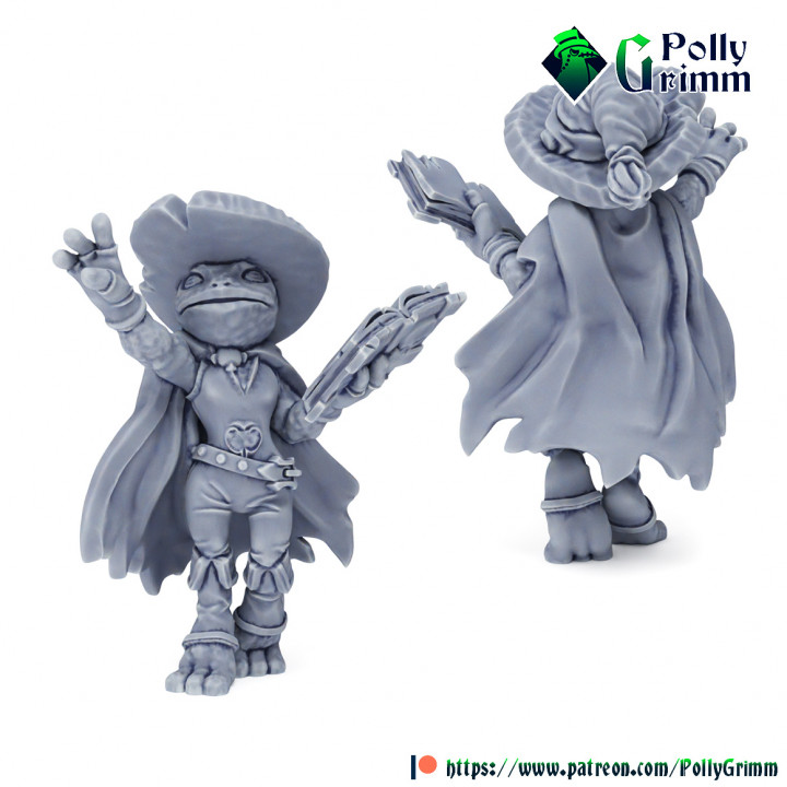 3D Printable Tabletop fantasy miniature. Frogfolk grung set. Magical ...