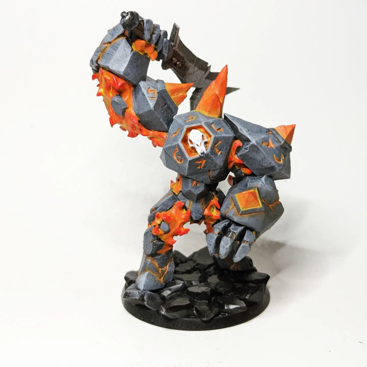 3D Print of The Celestial War: Demonic Vengeance Abyssal Golem 01 by ...