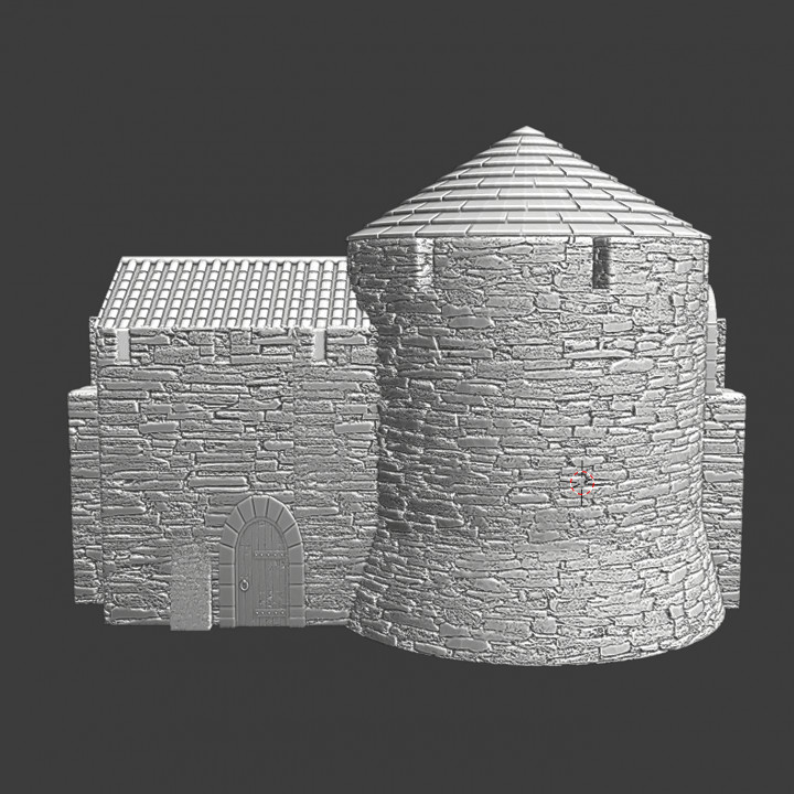 3D Printable Round tower and housing - Modular Castle System by ...