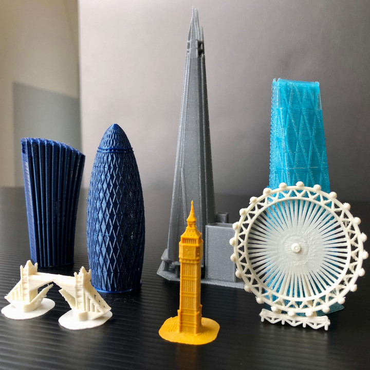 3D Printable Skyscrapers of London, UK by MiniWorld3D