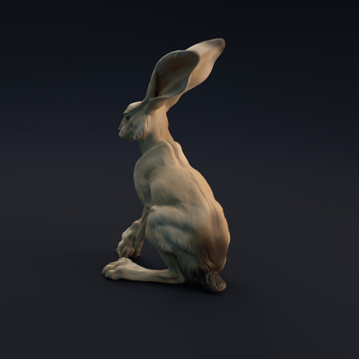3D Printable Jackrabbit by Animal Den Miniatures
