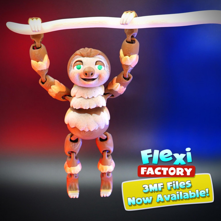 Descargar Cute Flexi Print-in-Place Sloth de Flexi Factory