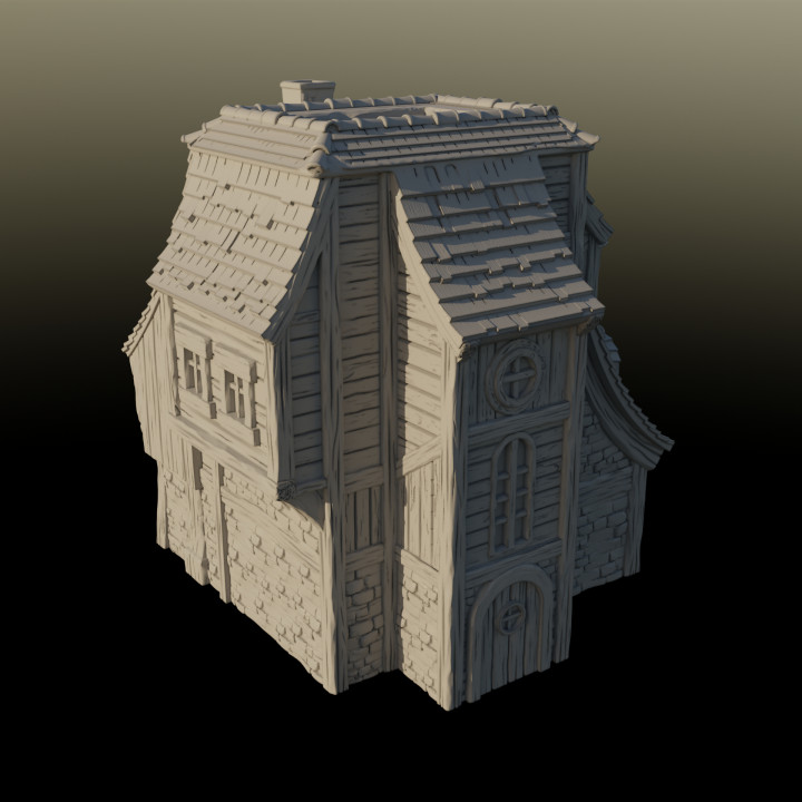 3D Printable Fantasy House - The Inn - TabletopTerrain by Tabletop Terrain