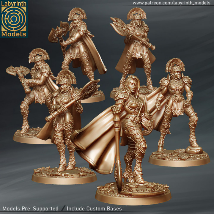 3D Printable Amazon Daughters of Ares set - 32mm scale by Labyrinth Models