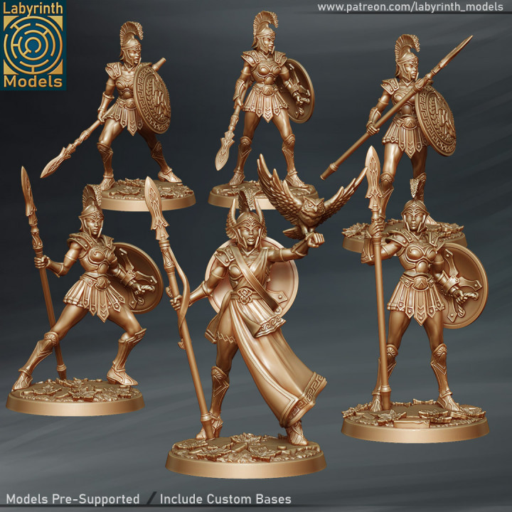 3D Printable Amazon Daughters of Athena set - 32mm scale by Labyrinth ...