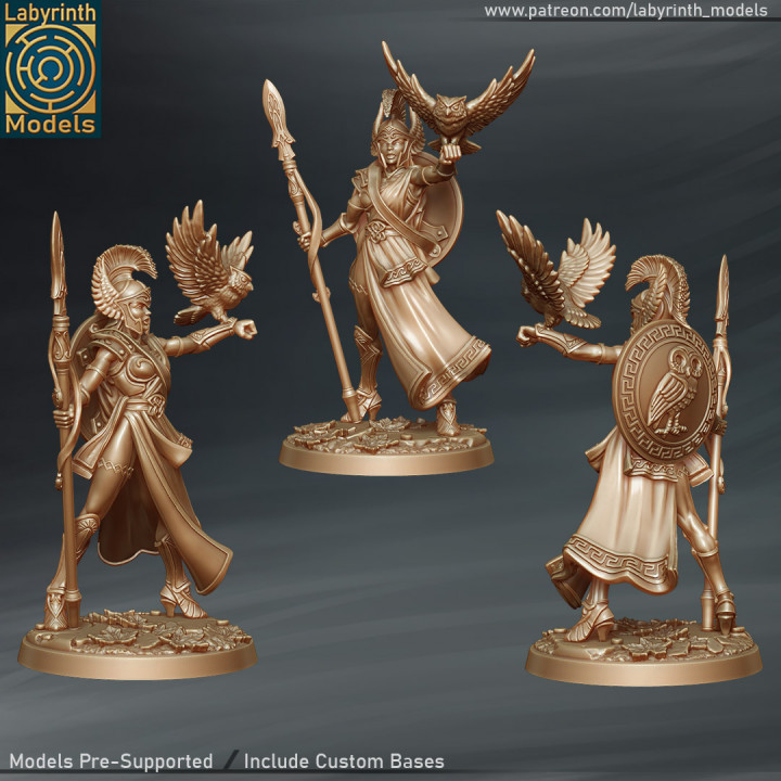 3D Printable Amazon Daughters of Athena set - 32mm scale by Labyrinth ...