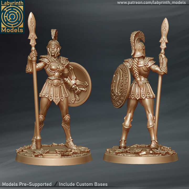 3D Printable Amazon Daughters of Athena set - 32mm scale by Labyrinth ...