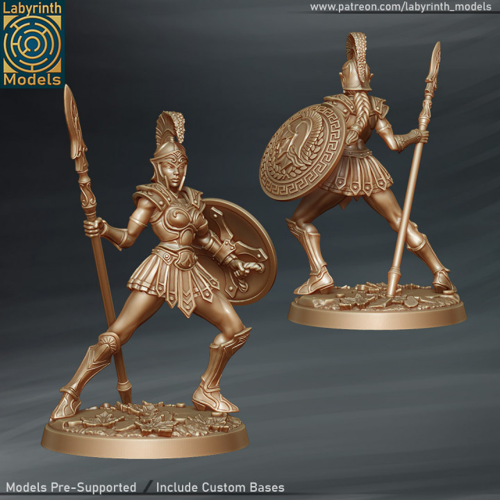 3D Printable Amazon Daughters of Athena set - 32mm scale by Labyrinth ...