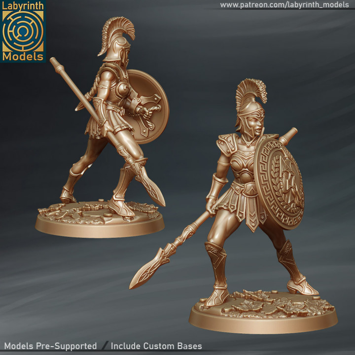 3D Printable Amazon Daughters of Athena set - 32mm scale by Labyrinth ...