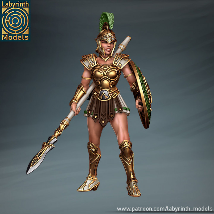 3D Printable Amazon Daughters of Athena set - 32mm scale by Labyrinth ...