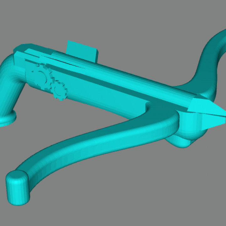 3D Printable Clockwork Crossbow by Grant Kininmont