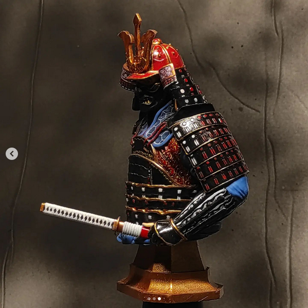 3D Printable Samurai Bust (Pre-Supported) by Fotis Mint Studios