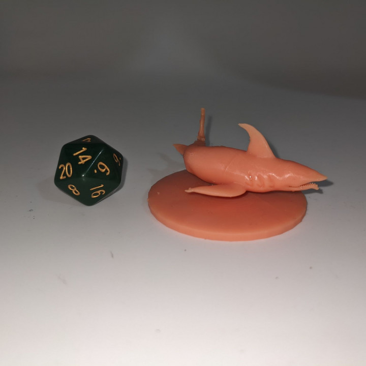 3D Printable Final Fantasy inspired, Shark, Tabletop DnD miniature, by ...