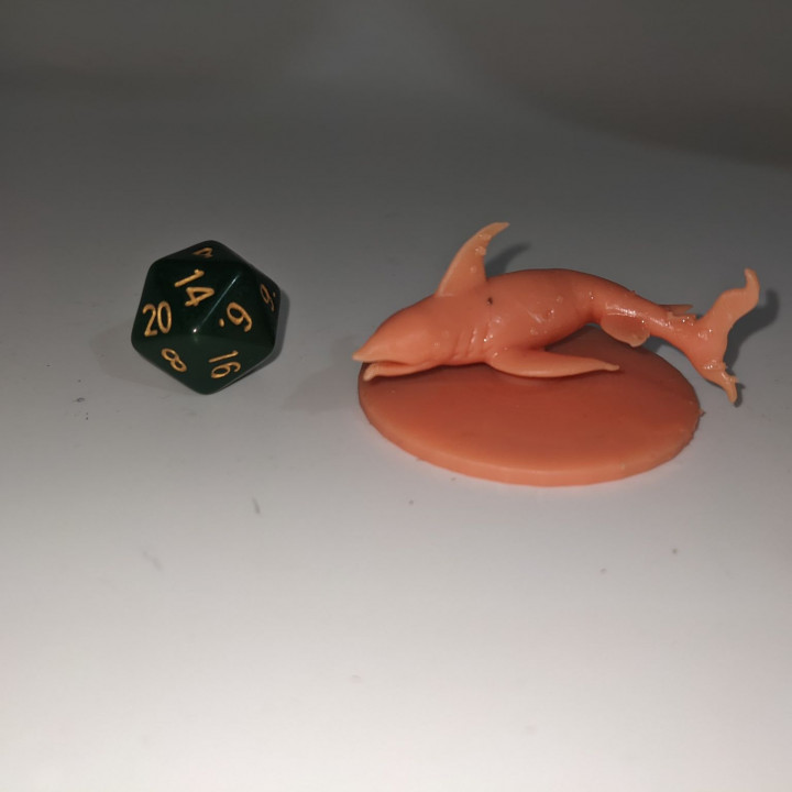 3D Printable Final Fantasy inspired, Shark, Tabletop DnD miniature, by ...