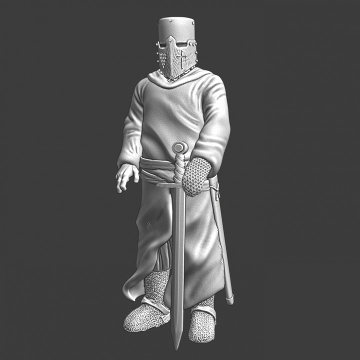 3D Printable Medieval Order Knight by Northern Crusades Miniatures