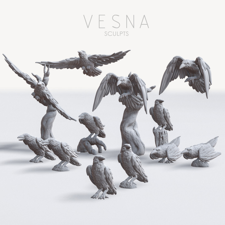 3D Printable RAVEN PACK by VESNA SCULPTS