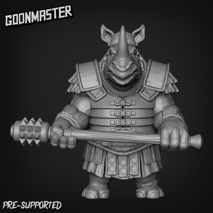 3D Printable Rhino Heavy Armour Mace 1 by Goon Master
