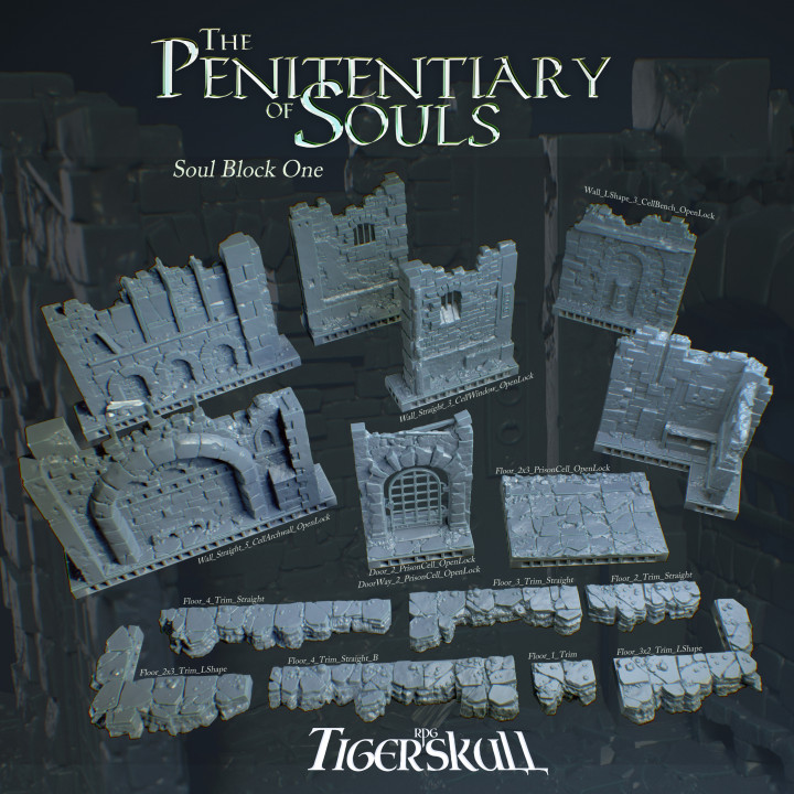 3D Printable The Penitentiary of Souls, Soul block one by Alex Kolakowski