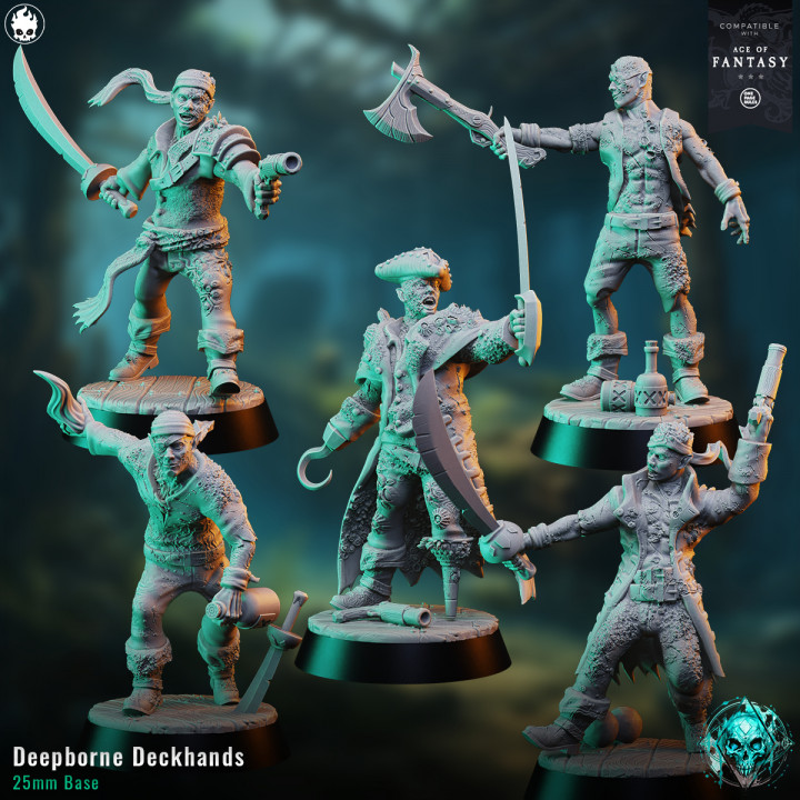 3D Printable Deepborne Deckhands by Fleshcraft Studio