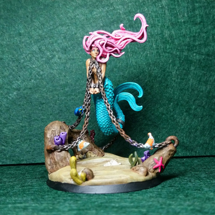 3D Print of [FREE] Chained Mermaid by CaptainKindling