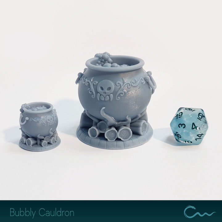 3D Printable Bubbly Cauldron by The Cape Wyrm