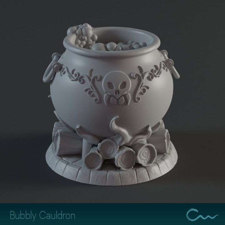 3D Printable Bubbly Cauldron by The Cape Wyrm