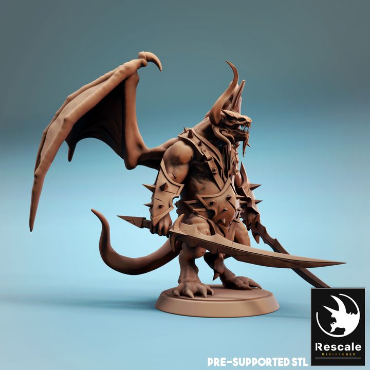 3D Printable Tarhun - HalfDragon by Rescale Miniatures