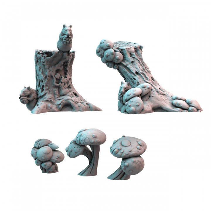 3D Printable Forest Basing Kit (pre-supported) by Blue Giant Studios