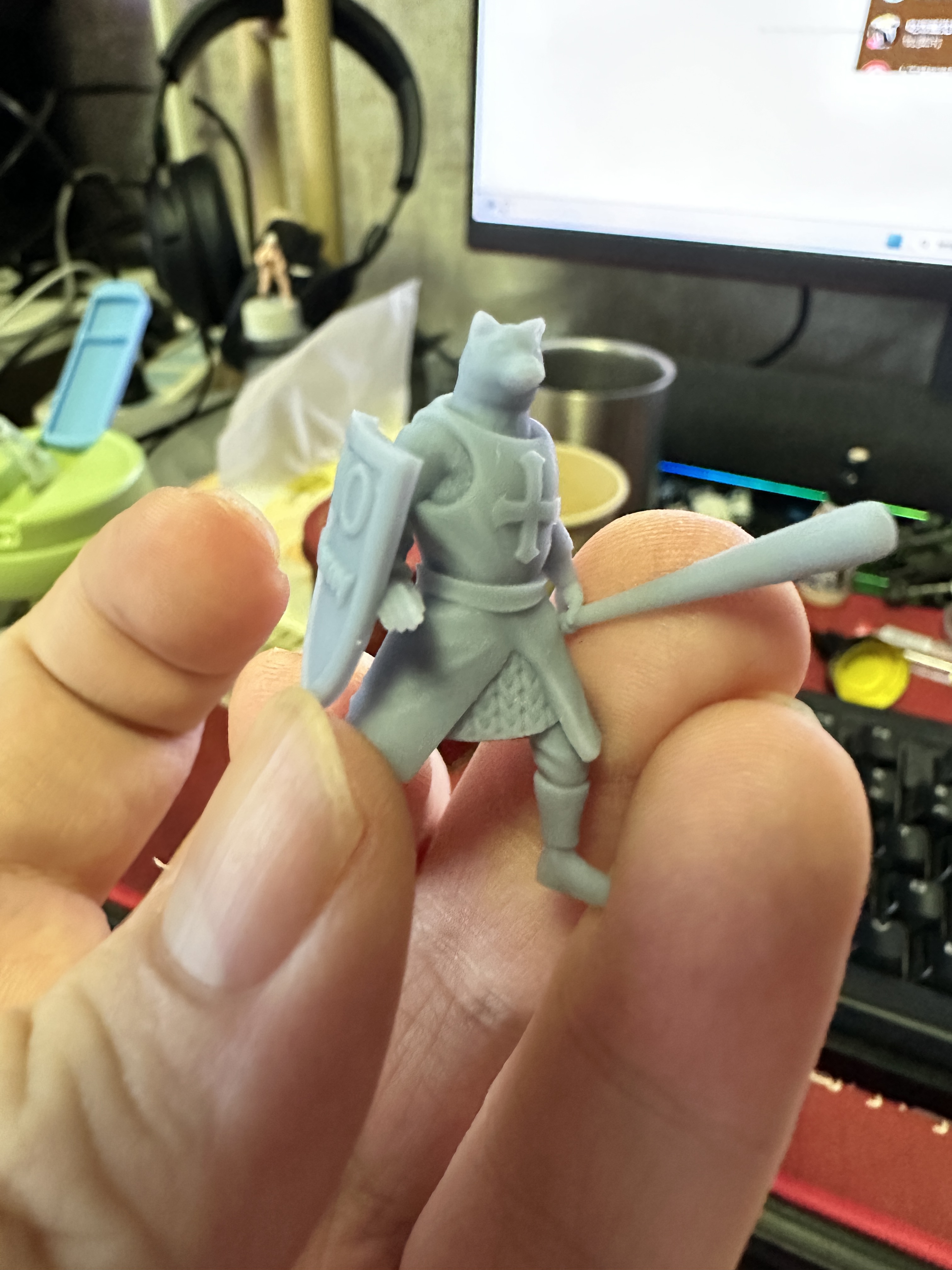 3D Printable Anti Horny Doge paladin by Village's Hope Miniatures