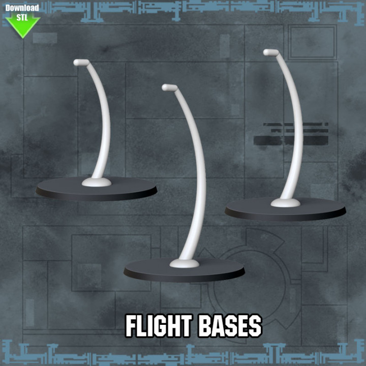 3D Printable Flight Stands by Bombshell Miniatures