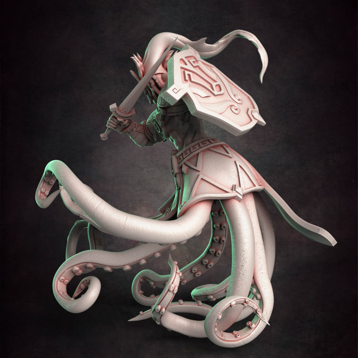 3D Printable Cecaelia warrior 02 by Red Clay Collectibles