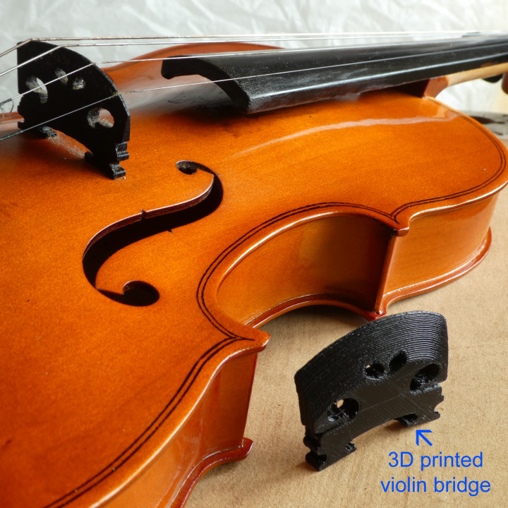 3D Printable violin bridge by robert marshall