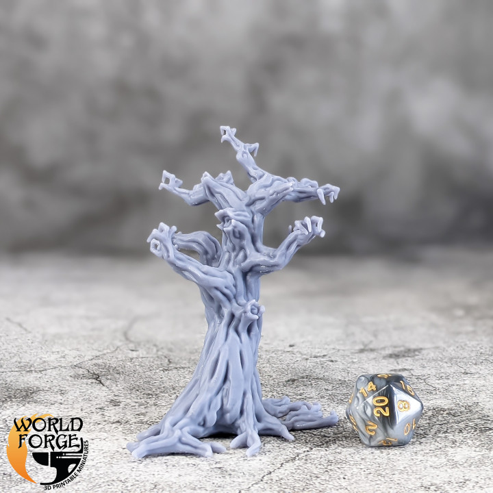 3D Printable Spooky Dead Trees x3 by World Forge Miniatures
