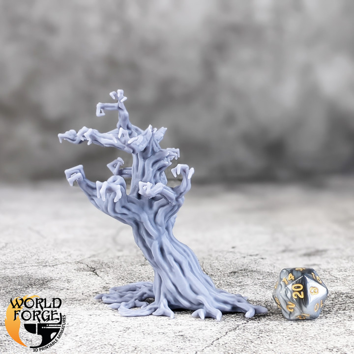 3D Printable Spooky Dead Trees x3 by World Forge Miniatures