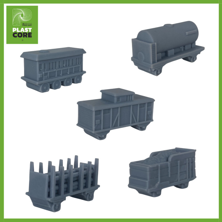 3D Printable Train Set - Ticket to Ride - Board Game Component Set by ...
