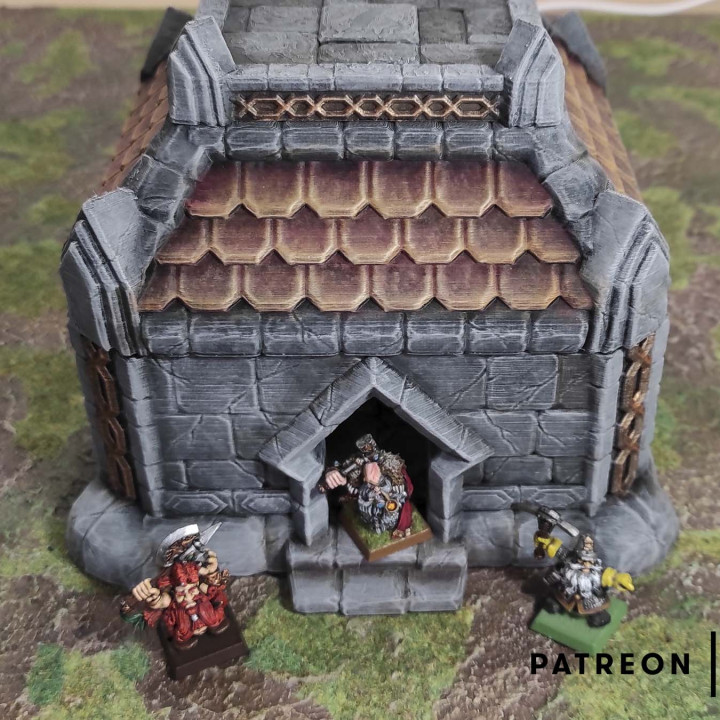 3D Printable Dwarf house by Makers Anvil