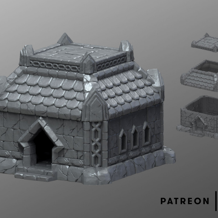 3D Printable Dwarf house by Makers Anvil