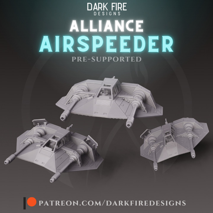 3D Printable Alliance Airspeeder by Dark Fire Designs
