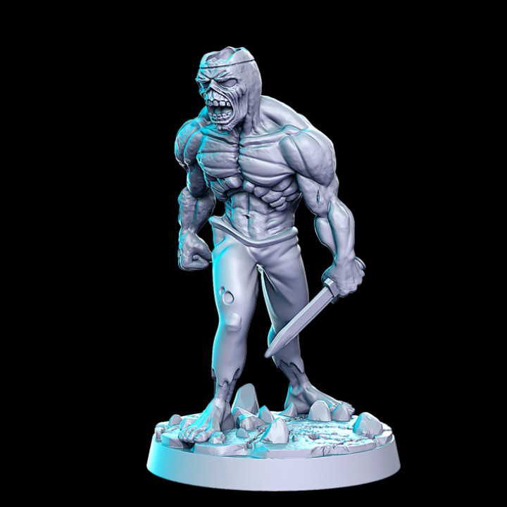 3D Printable Zombie with sword - 32mm - DnD by RN Estudio