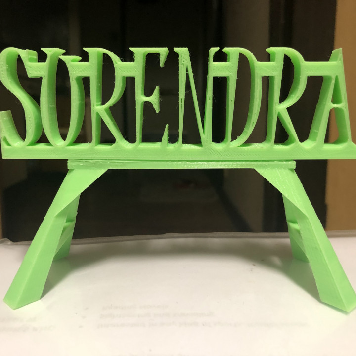 3D Printable Name Plate by Surendra Maharjan
