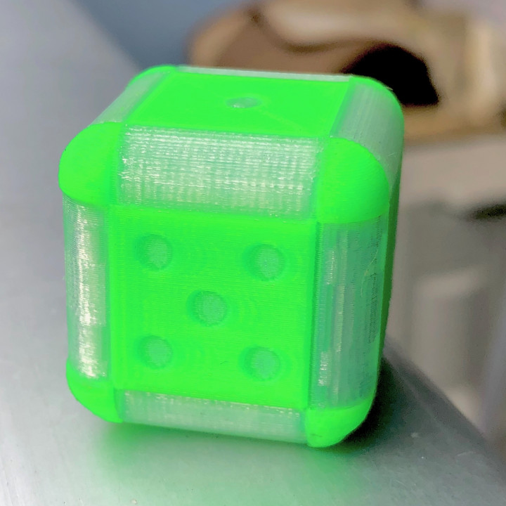 3D Printable Dual color dice by Surendra Maharjan