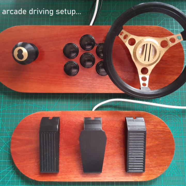 3D Printable Digital Pedal - I made it to use with arcade driving games ...