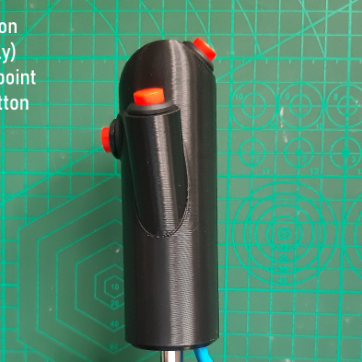 3D Printable Digital 3-Button Arcade Flightstick to fit Sanwa type ...