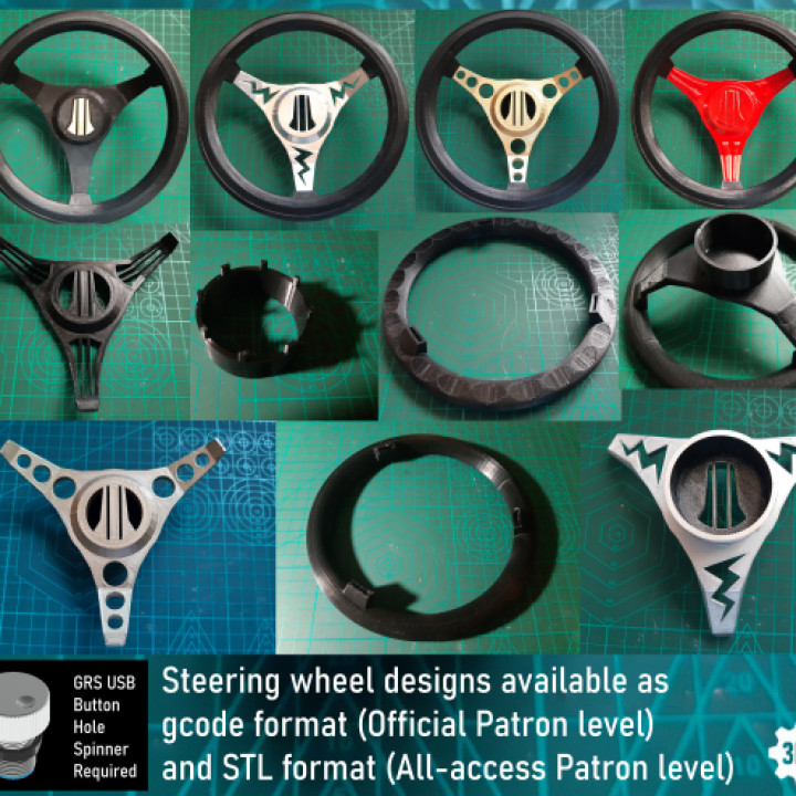 3D Printable Arcade Spinner Steering Wheel - STL VERSION! - GRS USB ...