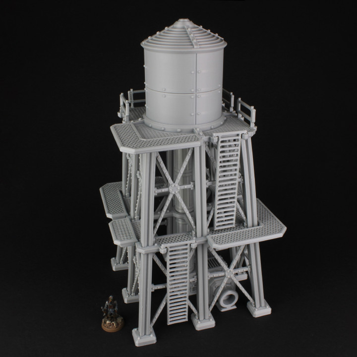 3D Printable Water Tower 2.0 by Tesseract Tomb