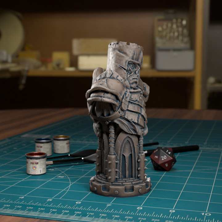 3D Printable Undead Chess Rook [Pre-Supported] by TytanTroll Miniatures